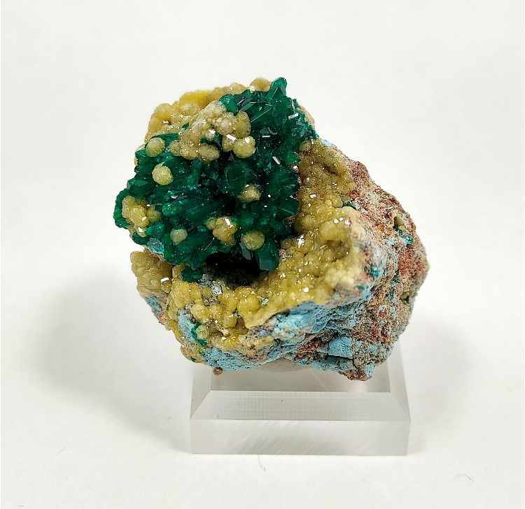 Dioptase with Mimetite & Plancheite, Ntola Mine, Mindouli / Kimbedi ...